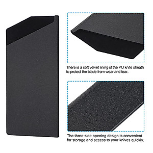 PATIKIL ABS Knife Cover Sleeves for 7" Chopping Knife Cleaver, Knives Edge Guard Blade Protector Universal Knife Sheath for Home Kitchen, Black