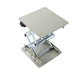 TEXALAN(R) Lab Jack Stainless Steel Lift Table Mini Scissor Jack 4"x4"x6" Max Load 6.6 lbs/3kg