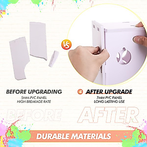 Hicarer 2 Pcs 21 Holes Craft Paint Storage Organizer Vertical Paint Rack Stand Paint Storage Containers Wall Mounted Paint Holder Removable Paint Organizer Box for 2oz Paint Bottle Art Supplies