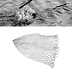 Fishing Landing Net, Fishing Net Replacement with Dia 40/50/60cm, Mesh Fishing Replacement Net for Freshwater Saltwater Fishing without Handle (50)