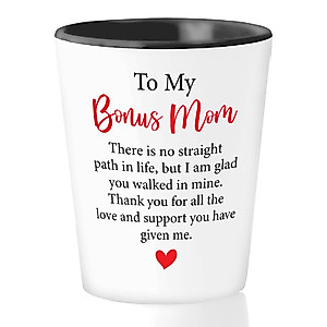 Bubble Hugs Step Mom Shot Glass 1.5oz - To My Bonus Mom - Favorite Person Bonus Mom Grandma Aunt Grandparent Best Wife Stepmom Birthday Child Idea