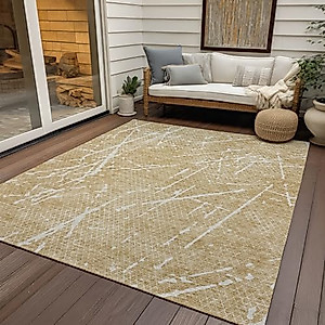 Addison Rugs Chantille ACN628 Beige 9' x 12' Indoor Outdoor Area Rug, Easy Clean, Machine Washable, Non Shedding, Bedroom, Living Room, Dining Room, Kitchen, Patio Rug