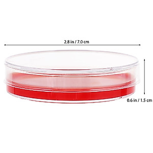 Baluue 10pcs Plastic Petri Dishes, Nutrient Agar Plate Sciences Nutrient Agar Petri Dishes Biological Dish Science Project Kit Supplies for Mushroom Petri Projects Red