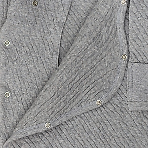 HonestBaby Romper Sets One-Piece Jumpsuit Organic Cotton for Infant Baby Boys, Girls, Unisex, Gray Heather Kimono Coverall, 0-3 Months