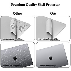 Shell Protector Cover Skin Compatible with MacBook Pro 14 Inch (M2 Pro /M2 Max /M1 Pro /M1 Max ) Model A2442 with Touch ID, Anti Scratch Protective Skin Decals (Space Grey)