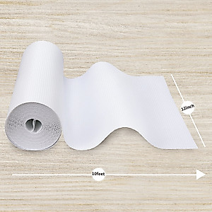 Moretoes Cabinet Liner, Non Adhesive Drawer Liner 17 Inch x 35 Feet, Non Slip Oil-Proof Shelf Liner for Kitchen Cabinets Pantry Under Sink Cupboard Closet Organizer (White)