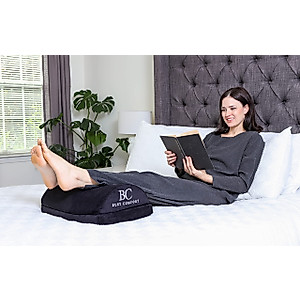 Footrest from BUSY COMFORT – Ergonomic Foam Stool for Home, Office, Gaming and Travel – Foot and Leg Cushion for Pain Relief and Comfort (Black)