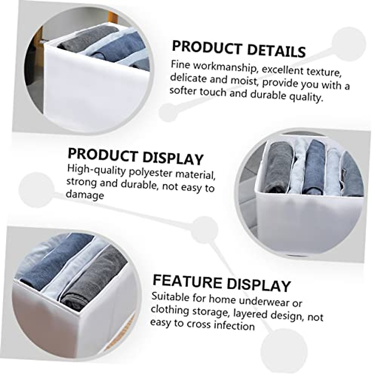 SOESFOUFU 1pc Underwear Storage Box Cabinet Drawer Necktie Organizer Clothes Storage Box Desk Closet Fabric Organizer Bra Drawer Dividers Sock Storage Box 7 Cell Sock Box Closet Storage Box