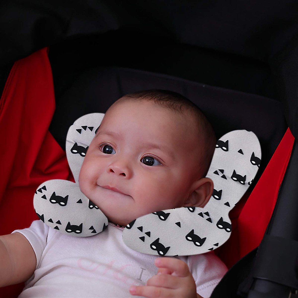 kekafu Baby Travel Pillow, Infant Head and Neck Support Pillow for Car Seat, Pushchair, for 0-1 Years Old Baby