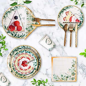 Sage Green Baby Shower Decoration for Girl Boy Kit,239 PCS YHFNDIYS Boho Greency Neutral Party Supplies (20 Guest) with Paper Plates Cups Napkins Straws Oh Baby Tablecloth Backdrop Balloons Arch Kit