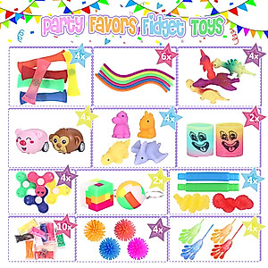 KUBUSFLY Fidget Toys, 68 Pack Party Favors for Kids, Treasure Box Toys for Classroom Prizes, Sensory Fidget Toys Carnival Prizes, Pinata Filler, Goodie Bag Stuffers Gifts for Kids Age 3 4 5 6 7 8+