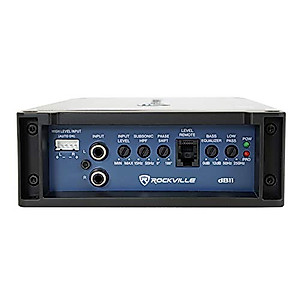 Rockville SK512 PACKAGE 12" 1400w Loaded K5 Car Subwoofer Enclosure+DB11 Amp, Black