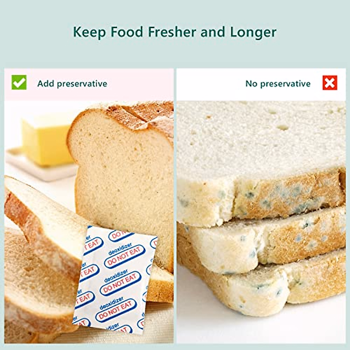 Oxygen Absorbers for Food Storage 300CC, 100 Packets O2 Absorbers Food Grade Oxygen Absorbers for Mylar Bags, Canning, Harvest Right Freeze Dryer, Dehydrated and Long Term Food Storage & Survival