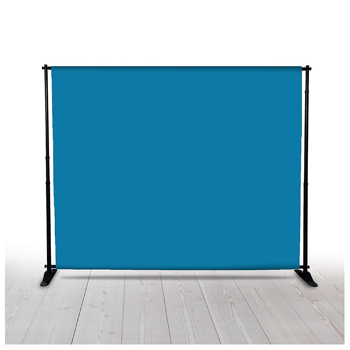 BannerBuzz Photography Backdrop Stand 10’ X 8' Background Support System for Photo Studio, Wedding, Portrait & Video Shoot (Graphic: 10' W X 8' H, Blue)