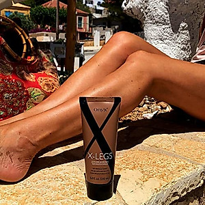 Onyx X-Legs Indoor Tanning Lotion - Moisturizing Leg Tanner, the Darkest Bronzer for Tanning Legs, Skin Firming & Conditioning, Anti-Oxidants for Vitalizing & Soothing, Tanning Bed Lotion