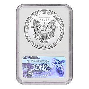 1986 - Present (Random Year) 1 oz Silver American Eagle Coin MS-70 (MS70 - Type 1 or 2) $1 Mint State NGC