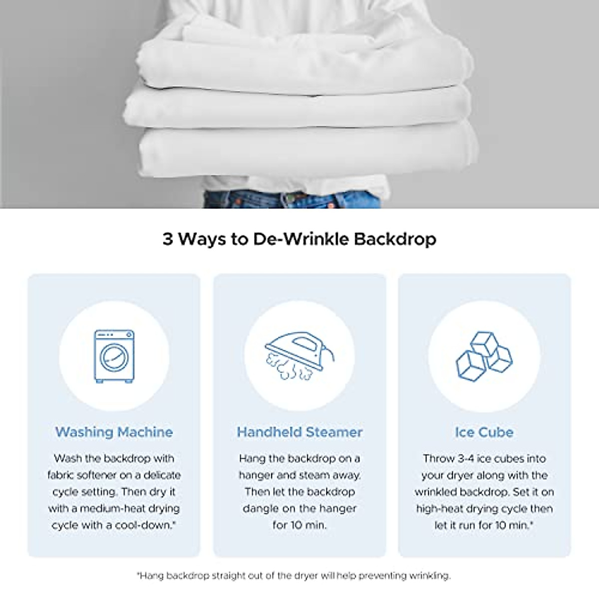 Julius Studio 6 x 9 ft. (72 x 108 inch) Pure Gray Backdrop Screen, 100% Pure Seamless Background, High Density 150 GSM Grey Fabric with Elastic String Clips for Photo Video Streaming Studio, JSAG799