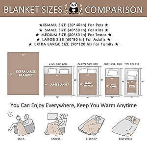 Todeyya Mama Bear Love You Moon and Back Blanket - ​Super Soft Flannel Fleece Blanket, Lightweight Microfiber Cozy Plush Blanket for Couch Sofa Gifts L 80x60 in for Adults