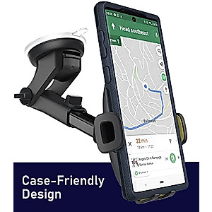 Encased XL Phone Holder for Google Pixel 6, 6 Pro Car Mount - Dash/Windshield Mounting with Large Case-Friendly Phone Grips (Ultra-Secure Suction Base)