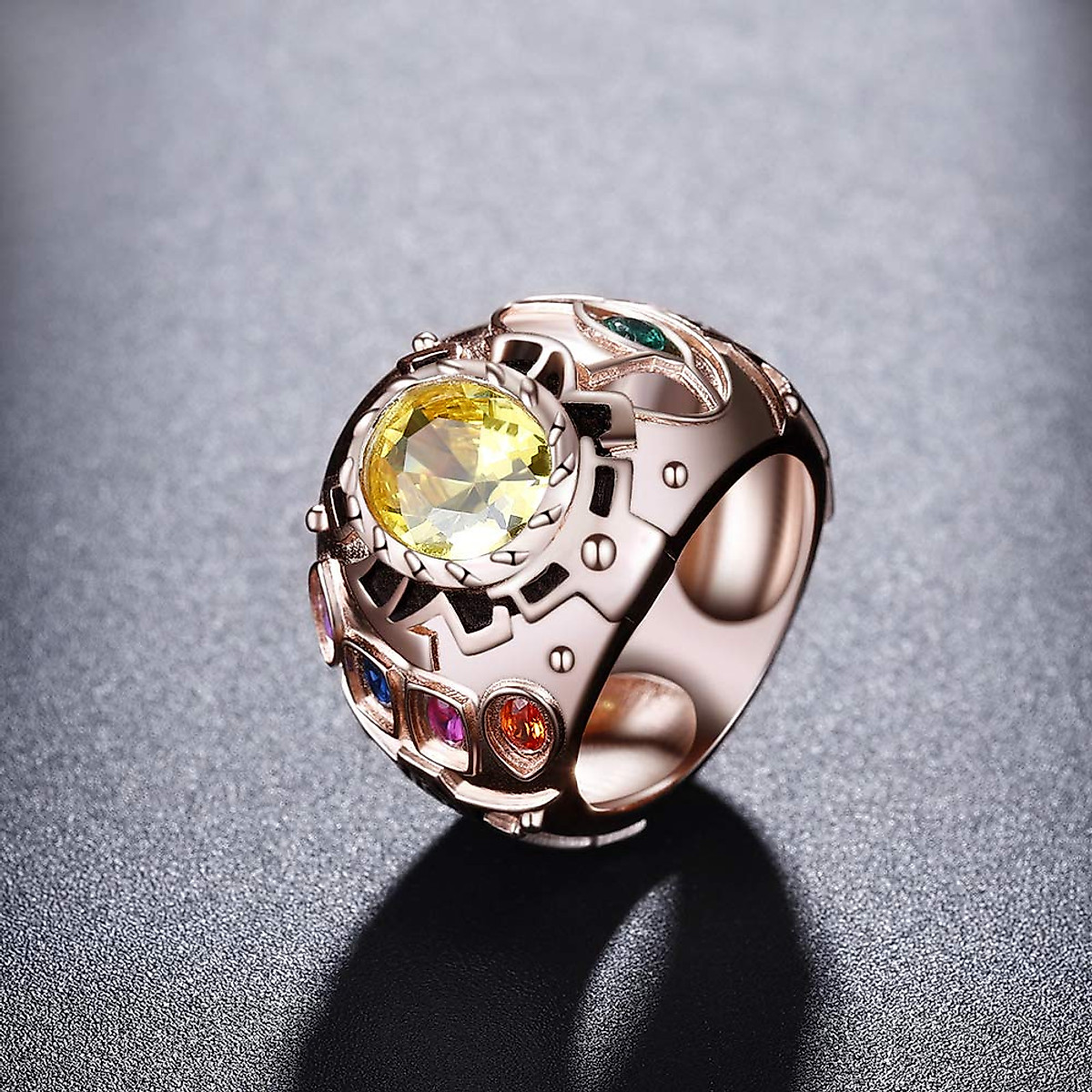 Infinity Gauntlet Rose Gold Plated 925 Silver Ring (8)