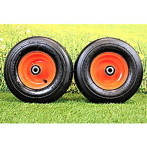 (Set of 2) Bad Boy 13x6.50-6 Pneumatic Orange Assemblies. Replaces 022-2006-00. Fits Maverick, Outlaw, and Diesel Series