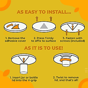 3 PCS Under Cabinet Jar Opener, 4 in 1 Multi Function Can Opener Set Bottle Opener Kit with Silicone Handle and Waiter Corkscrew Wine Opener, Jar Opener For Women Seniors With Arthritis Weak Hands