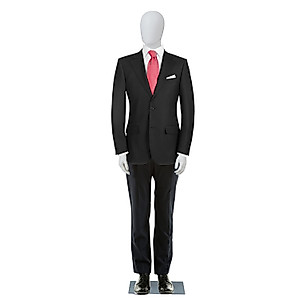 6Ft Male Mannequin Dress Form Display - Manikin Torso Stand Realistic Full Body Mannequin for Retail Clothing Shops, Halloween Christmas Cosplay, White