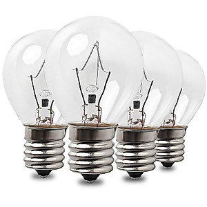 Seentech 4 Pack S11 E17 Middle Base 40 Watt 120V Incandescent Bulbs Adjustable Warm White Light - Lava Lamp Replacement Bulb, Suitable for 14.5-Inch/20oz Flash and Lava lamp