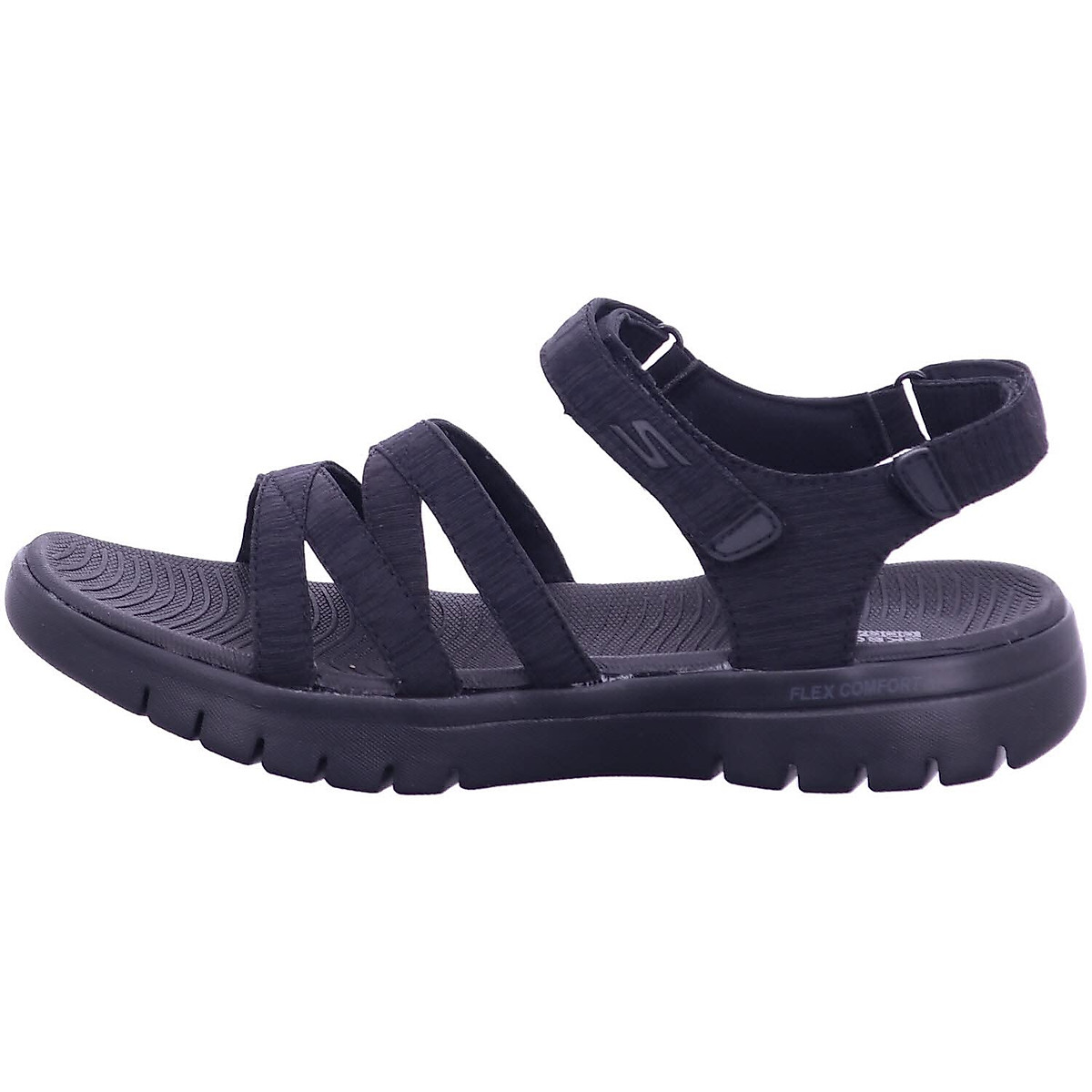 Skechers Women's ON-The-GO Flex Ankle Strap Sandal Sport, Black, 8