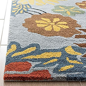 SAFAVIEH Soho Collection 2' x 3' Blue/Multi SOH738B Handmade Premium Wool & Viscose Accent Rug