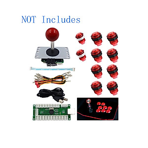 SJJX Zero Delay USB Encoder LED Joystick Kit Arcade DIY Controller For PC Retropie Raspberry Pi MAME