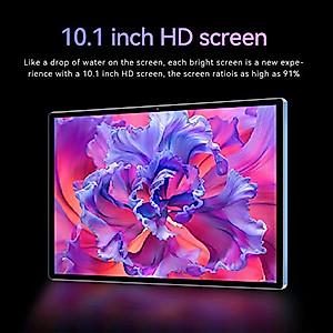 Jopwkuin Office Tablet, US Plug 100‑240V 8GB RAM 128GB ROM 10.1 Inch IPS COTA Core CPU Dual Camera Tablet PC 5G WiFi for Travel (#4)