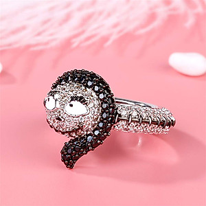 Jeulia " Sally from Nightmare Before Christmas Rings for Women 925 Sterling Silver Diamond Ring Halloween Jewelry Promise Rings for Her Anniversary