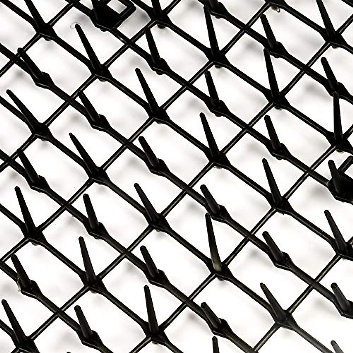 Hmyomina Cat Scat Mat with Spikes 16.4FT Cat Deterrent Mat Digging Stopper for Indoor Outdoor with 8 Garden Staples (8.2FT 2 PCS Black)