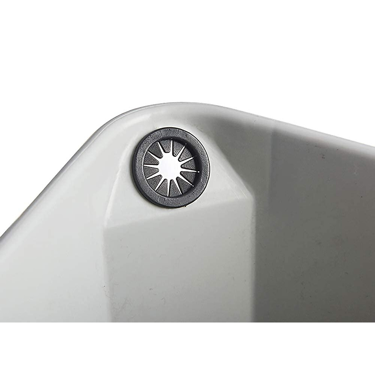 Happiness Decoration Plastic Triangle Garbage Can Without Lid Home Office Bathroom Trash Can Waste Paper Basket Wastebasket for Narrow Spaces Recycling Bins (White) …