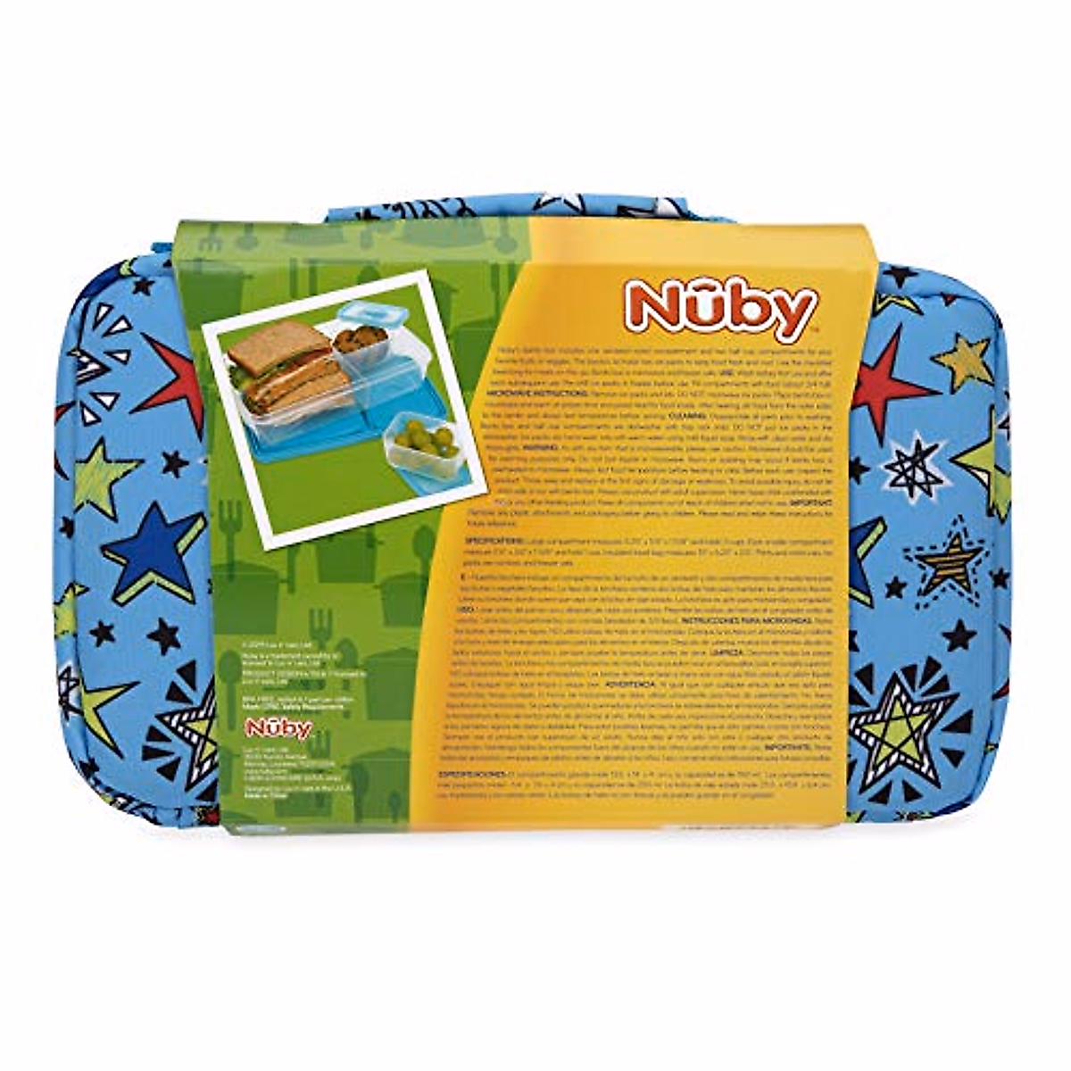 Nuby Insulated Bento Box Lunchbox, Boy