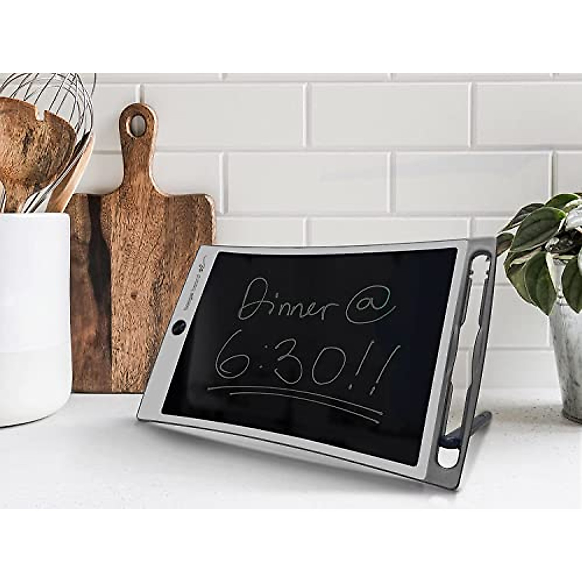 Boogie Board Jot Reusable Writing Tablet for Adults, 8.5" Digital Notebook with Instant Erase, Digital Notepad with Magnets, Note Taking Tablet for Work or School, White