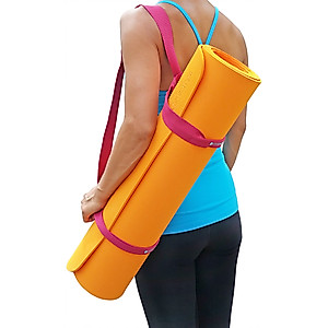 Clever Yoga Mat Strap Sling Adjustable Made With The Best, Durable Cotton – Comes With Our Special “Namaste” (Black)