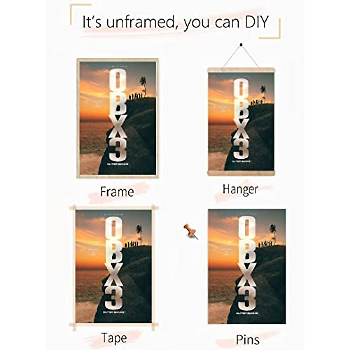 niinte Outer Banks TV Series Obx Poster 12x18inches Unframed Canvas Morden Family Deoration Office The Spirit Of Adventure Inspired Scenery Poster For Room Aesthetic