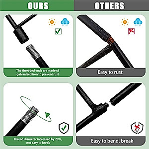 COLRASN Decorative Garden Fence, 10 Pack Garden Fence Border, Total 10ft (L) x 24in (H) Outdoor Metal Garden Edging Fence, Flower Bed Fencing for Landscape Patio, Plant, Outdoor Decor, Arched