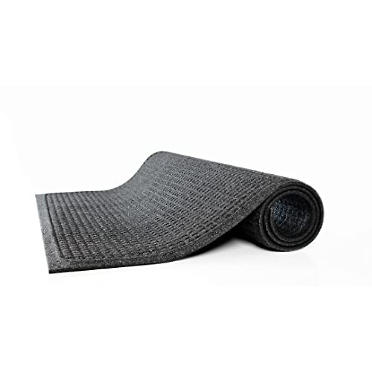 Guardian EcoGuard Indoor Wiper Floor Mat, Recycled Plastic and Rubber, 3' x 5', Charcoal