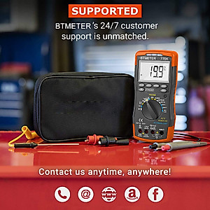BTMETER BT-770K Auto Ranging Automotive Multimeter for Dwell Angle Pulse Width Tach Temperature Duty Cycle Voltage Current Resistance Test