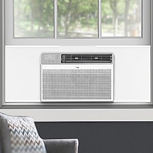 Window Air Conditioner, Side Insulated Foam Panel, Summer/Winter Heat and Draft Insulation 03EVA002BLACK, One Piece Full Surround Insulation Panels with 4 Pressure Strips,Window Seal02 (WHITE)