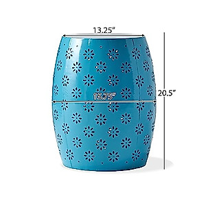 Christopher Knight Home Soleil Outdoor 15" Iron Side Table, Blue