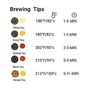 emoi Glass Tea Cup with Infuser and Lid, 15oz/450ml Tea Mug with Tea Steeper and Bamboo Lid, Easy to Use, Ideal for Tea Lover to Make a Great Cup of Tea at Home or Office