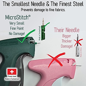 MicroStitch Tagging Gun Kit – Includes 1 Needle, 540 Black Fasteners & 540 White Fasteners (Starter Kit)