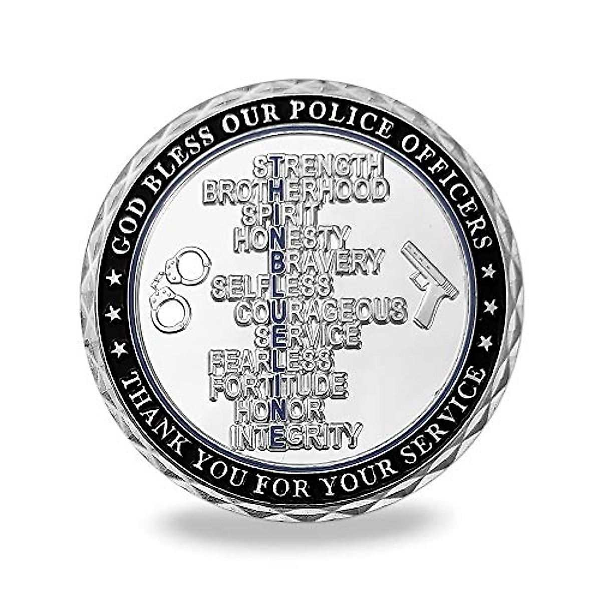 US Thin Blue Line Police Officers Spartan Warriors Challenge Coin Law Enforcement Souvenir Decoration Gift