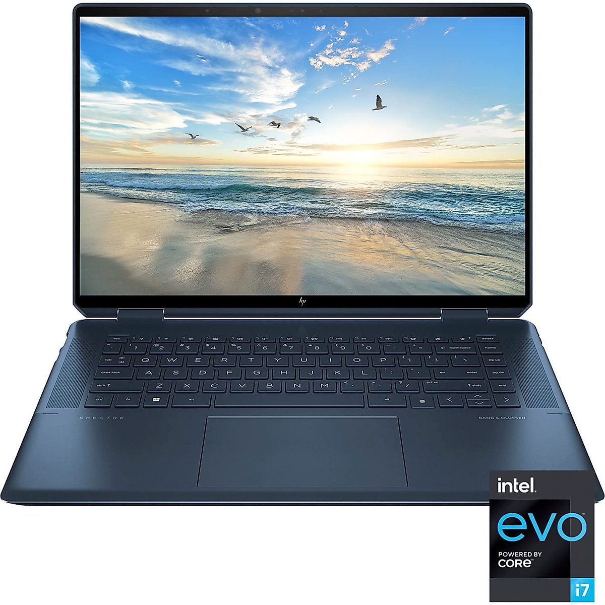 HP Spectre x360 2-in-1 Laptop, 16" 3K+ (3072 x 1920) Touchscreen, 12th Gen Intel Core i7-12700H 14-Core Processor, 16GB RAM, 512GB SSD, Backlit Keyboard, Windows 11 Home, MPP 2.0 Tilt Pen Included