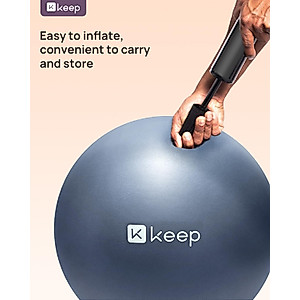 KEEP Anti-Burst Exercise Ball, Thickened Yoga Ball with Pump for Working Out, Birth Ball for Pregnancy, Anti Slip Stability Ball Chair - Swiss Ball for Core Strength and Physical Therapy
