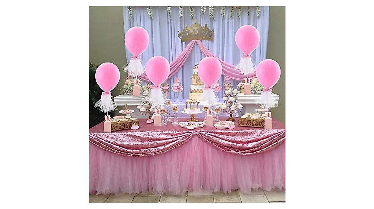 Pink Tulle Tutu Balloons - Perfect for Baby Showers